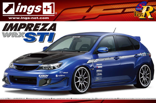 1:24 Scale Aoshima Subaru Impreza GRB WRX STI INGS Ver. Model Kit #159p - Kent Models