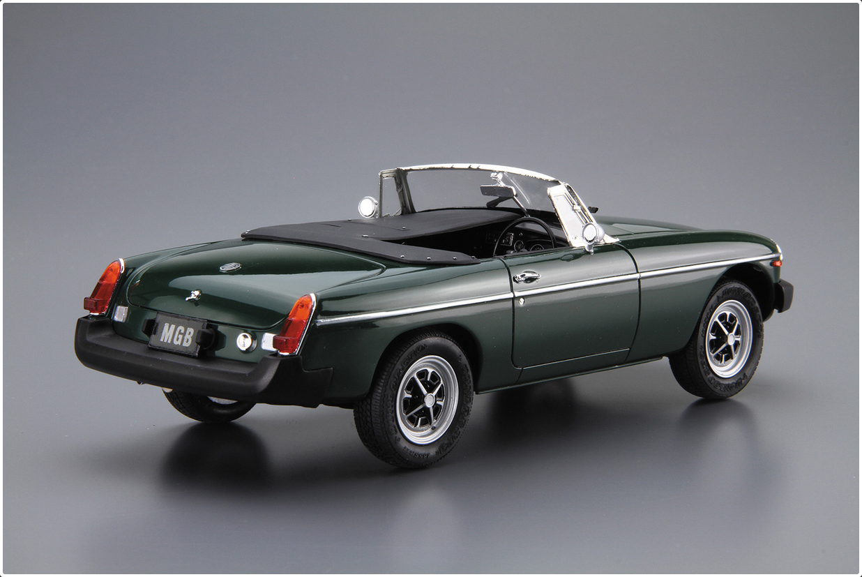 1:24 Scale Aoshima MG MGB Roadster 1974 Car Model Kit - Kent Models