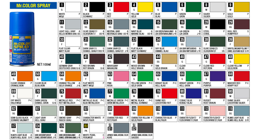 Mr Hobby Mr Colour Spray Paints - Huge Colour Range - Kent Models