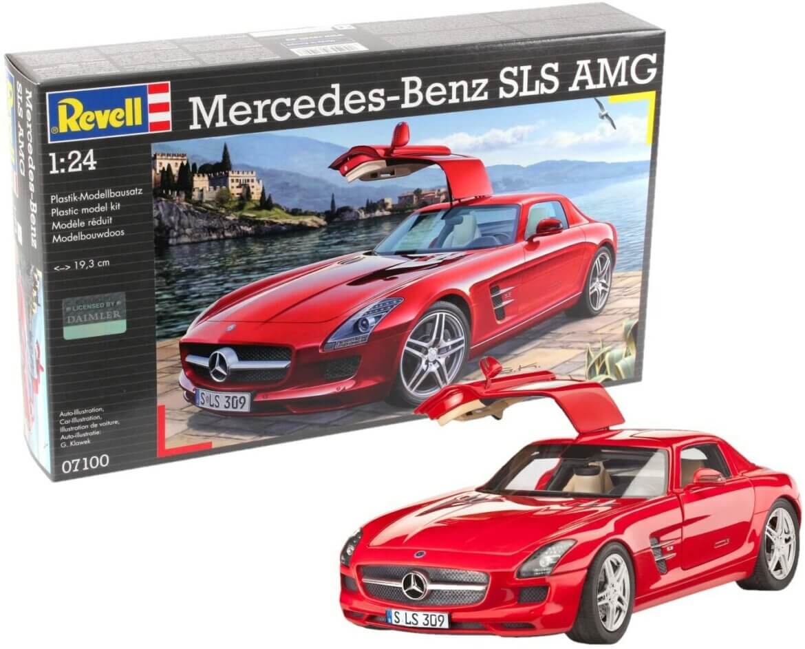 1:24 Scale Revell Mercedes SLS AMG Model Car Kit #1261 - Kent Models