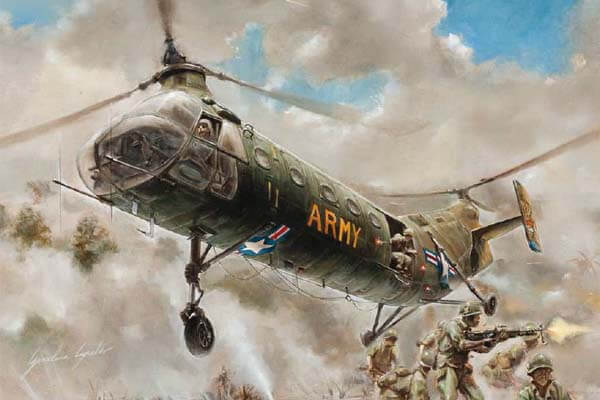 1:48 Scale Italeri H-21 Shawnee Flying Banana Helicopter Model Kit ...