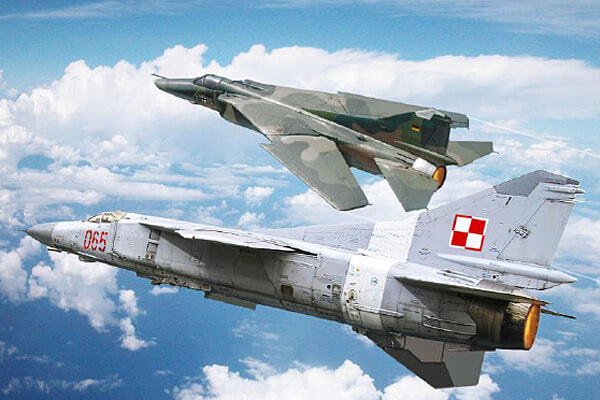 1:48 Scale Italeri MiG 23 MF/BN Flogger Plane Model Kit #1405 - Kent Models