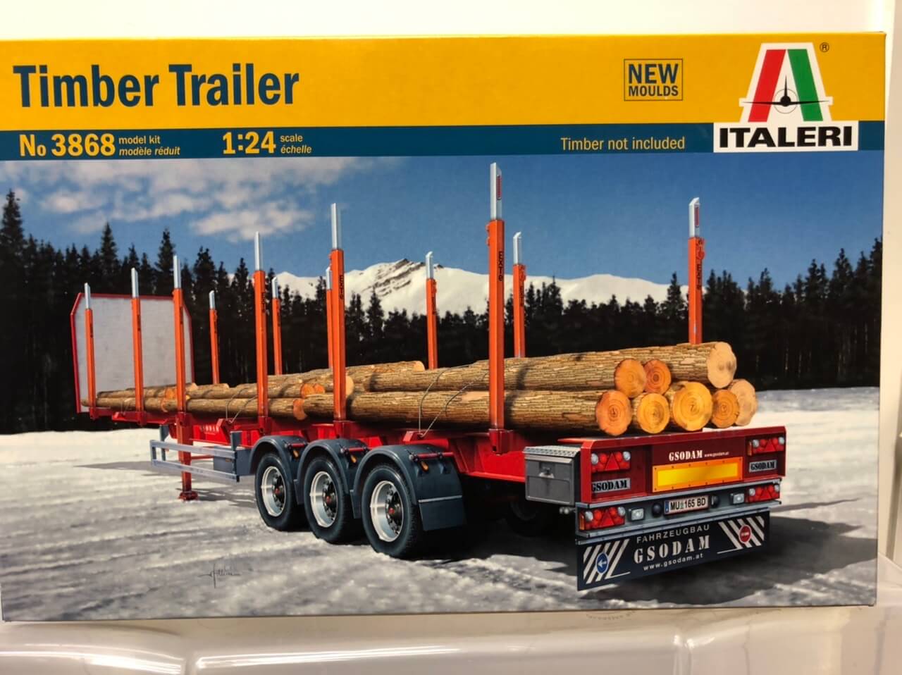 1:24 Scale Italeri Logger Timber Trailer Model Kit #1449p - Kent Models