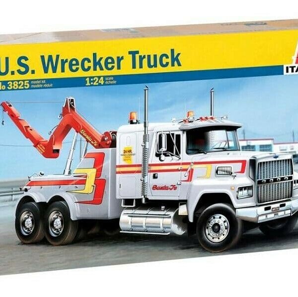 1:24 Scale Italeri US Wrecker Truck Model Kit #1455p - Kent Models