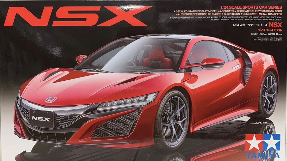 1:24 Scale Tamiya Honda NSX 2016 Model Car Kit #1463 - Kent Models