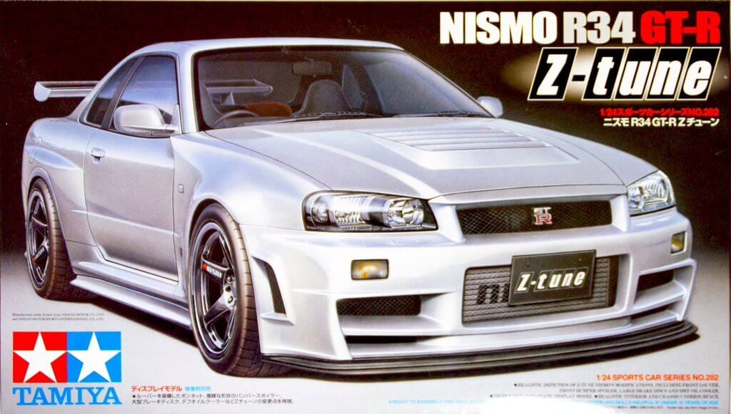 1:24 Scale Tamiya Nissan Skyline R34 Z Tune GTR Model Car Kit by Tamiya ...