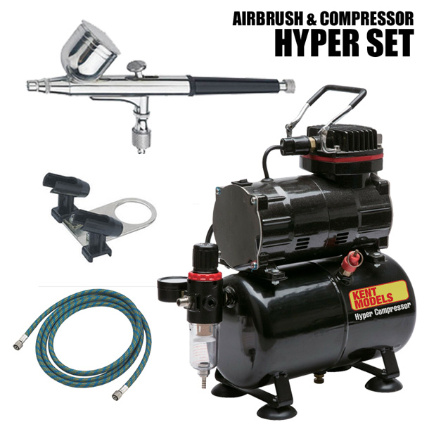 Kent Models Hyper Airbrush and Compressor SET For Painting Models ...