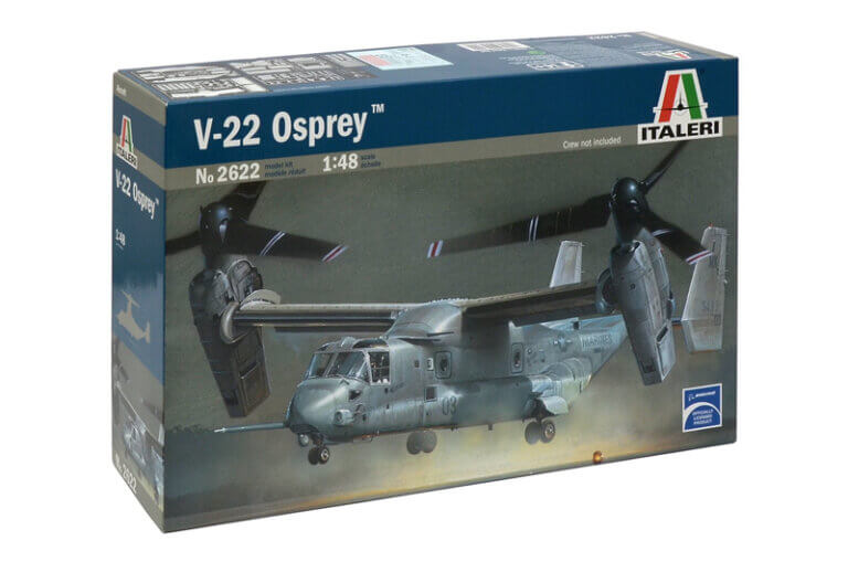1:48 Scale Italeri V-22 Osprey Model Kit - Kent Models