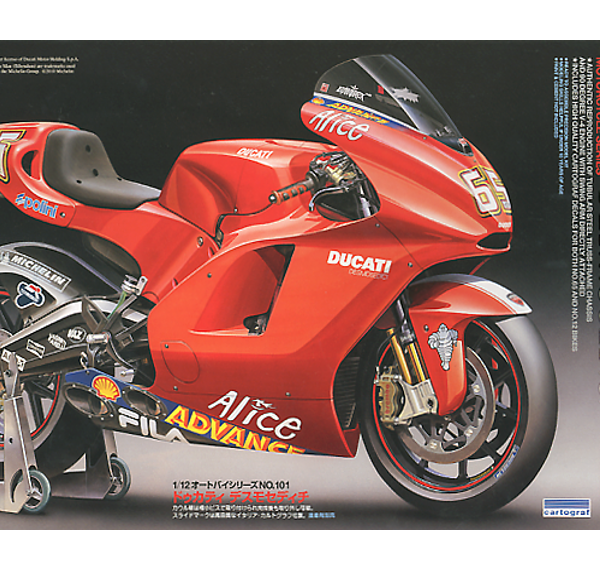 1:12 Scale Tamiya Ducati Desmosedici Model Kit # - Kent Models
