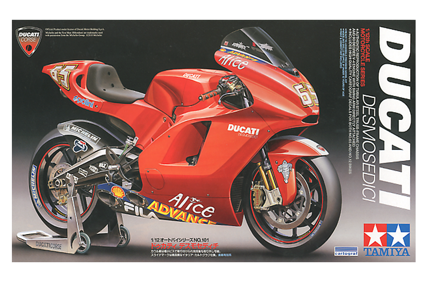 1:12 Scale Tamiya Ducati Desmosedici Model Kit - Kent Models