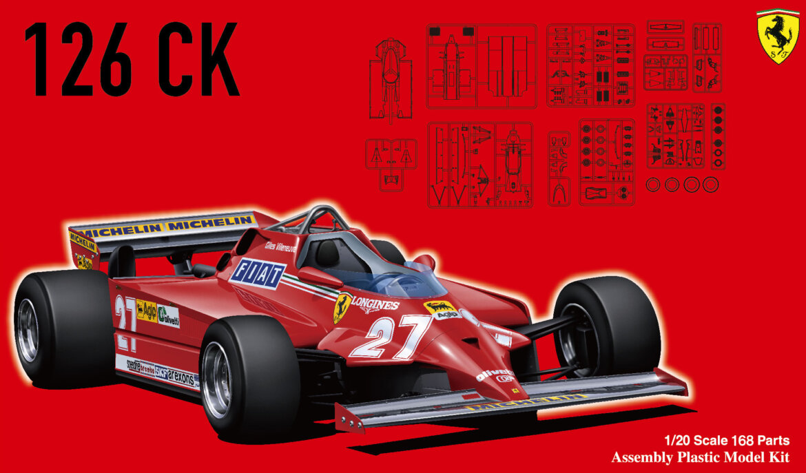 1:20 Scale Fujimi Ferrari 126CK 1981 F1 Car Model Kit - Kent Models