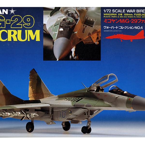 1:72 Scale Tamiya MiG-29 Fulcrum-A Aircraft Model Kit # - Kent Models