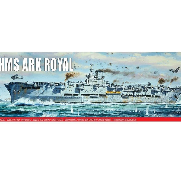 1:600 Scale AirFix HMS Ark Royal Model Kit - Kent Models