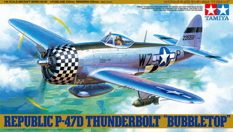 1:48 Scale Tamiya Republic P-47D Thunderbolt Model Kit - Kent Models