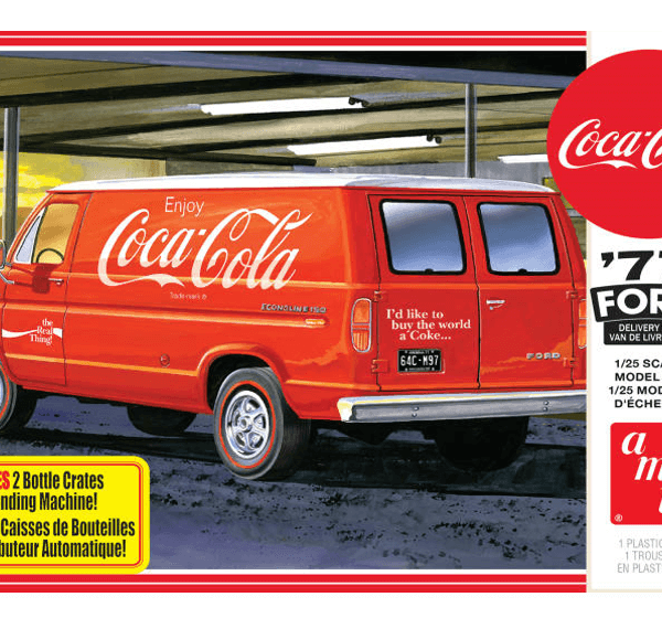1:25 Scale AMT 1977 Coca-Cola Ford Van With Vending Machine Model Kit ...