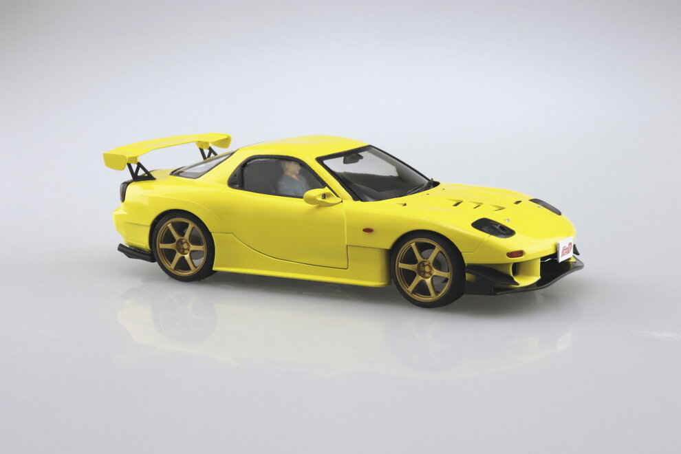 1:24 Scale Aoshima Initial-D Takahashi Keisuke Mazda FD3S RX-7 w/Figure Model Kit - Kent Models
