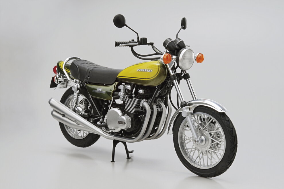 1:12 Scale Aoshima Kawasaki 900 Super4 Z1 w/Custom Parts Bike Model Kit ...