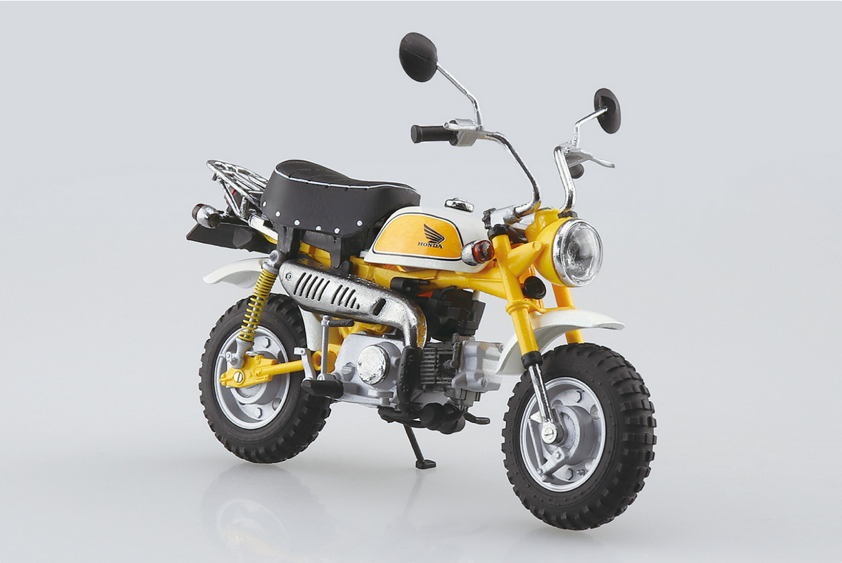 1:12 Scale Aoshima Honda Monkey (Plasma Yellow) Diecast Model - Kent Models